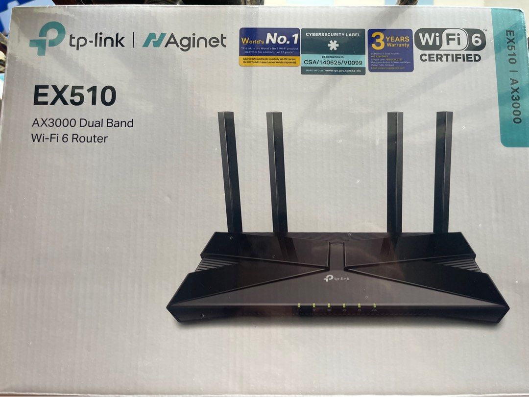 TP link EX510 AX3000 Dual Band WiFi 6 Router, TV & Home Appliances ...
