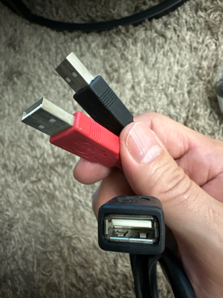 USB 2.0 to Dual Power Extra Power Extension Cable, Computers & Tech ...