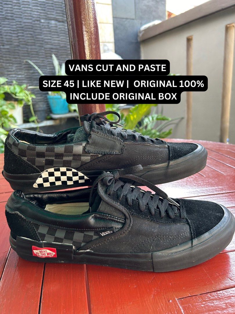 VANS CUT AND PASTE | ORIGINAL 100% | SIZE 45 | NETT, Fesyen Pria ...