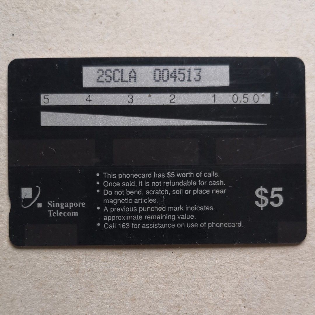 Vintage Used Singapore Telecom Phone Card - Happy 1994, Calendar ...