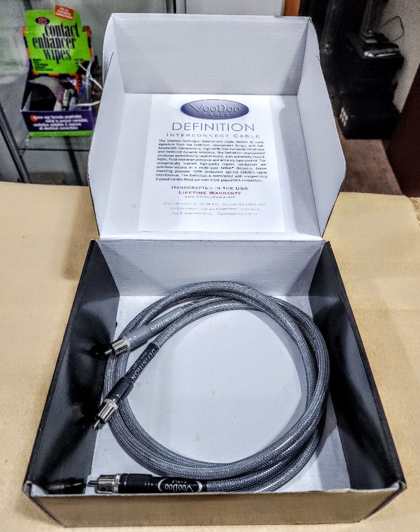 Voodoo 1m Definition RCA interconnect, Audio, Other Audio Equipment on ...