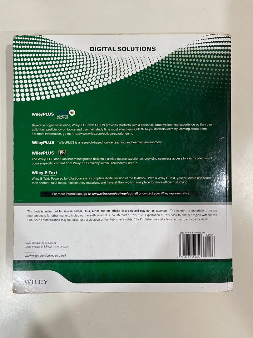Wiley Introduction to Physics Textbook 10th edition [Negotiable, NO ...