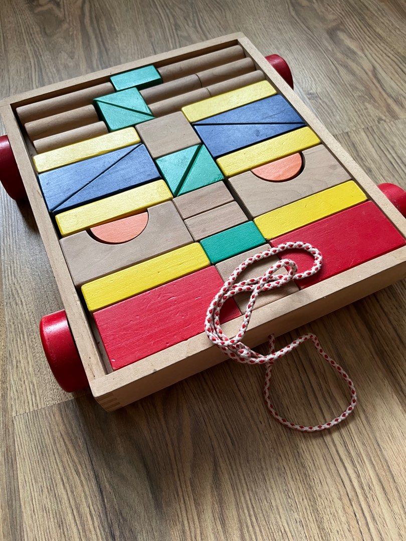 Wooden Block Cart, Babies & Kids, Infant Playtime on Carousell