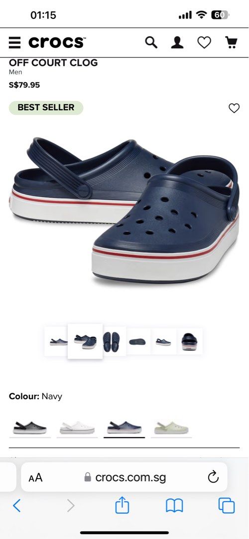 Worn twice - Authentic Men Crocs Off Court Clogs, Men's Fashion ...