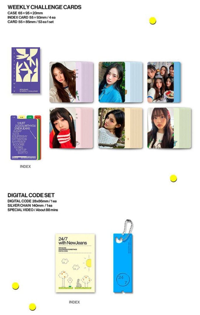 (WTS / LFB) K-POP NWJNS BUNNIES OFFICIAL SEASON GREETINGS 2024 NEWJEANS 24/7 NJ SG LOOSE ITEMS ...