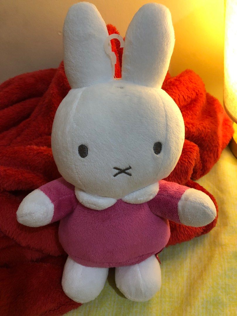 10" Pink Miffy Plushie Stuff Toy, Hobbies & Toys, Toys & Games on Carousell