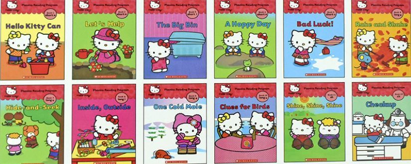 [12 Books Set] Scholastic Hello Kitty Phonics Reading Program Story ...