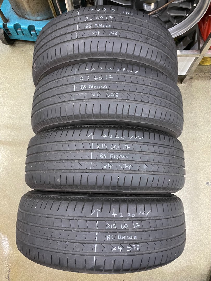 215/60/17 Bridgestone Alenza, Car Accessories, Tyres & Rims on Carousell
