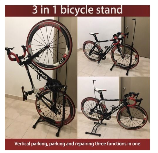3 in 1 Adjustable Vertical Horizontal Bicycle Rack Stand / Bike rack ...