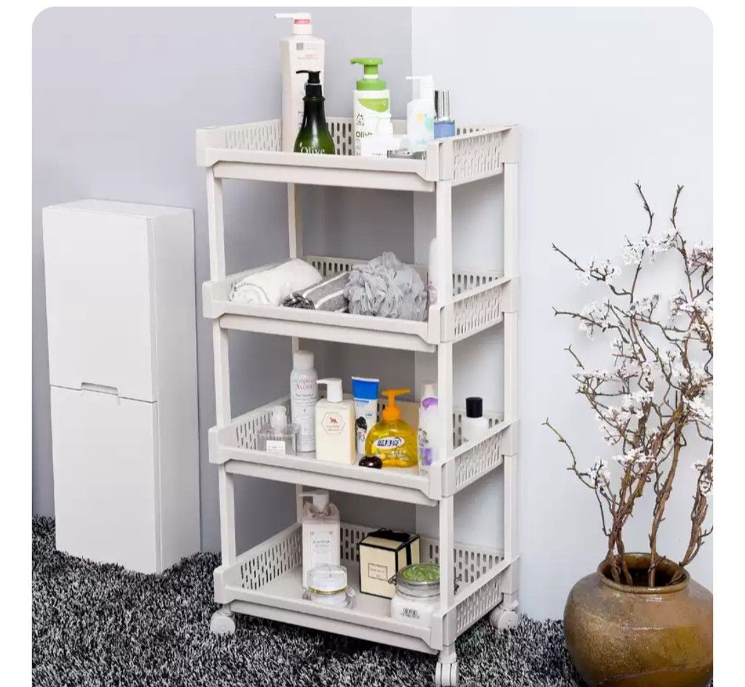 4-tier shelf with wheels, Furniture & Home Living, Furniture, Shelves ...