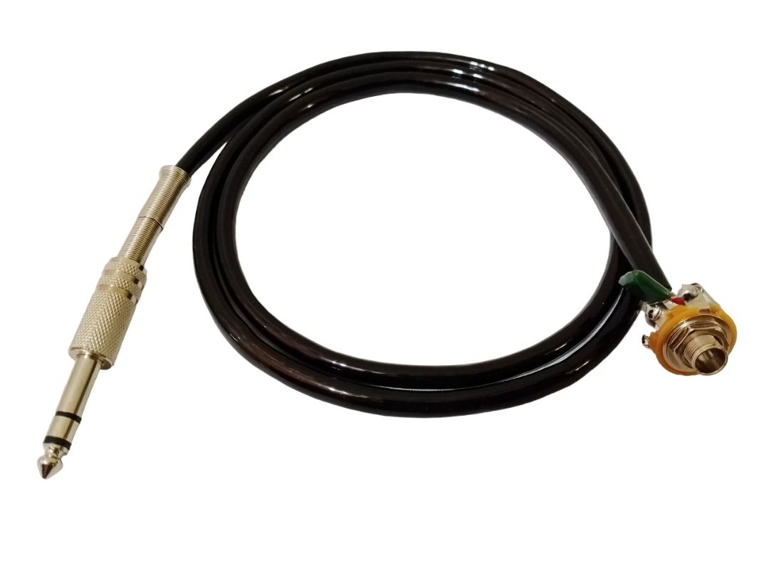 6.35mm (1/4inc) MALE TRS STEREO to FEMALE JACK SOCKET PANEL STEREO TRS ...