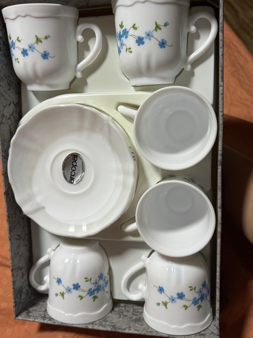 6 piece cup and saucer set, Furniture & Home Living, Kitchenware ...