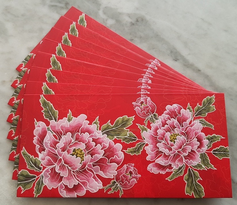 8 pcs Shangri-la Hotel Floral Red Packet / Ang Bao Pao, Hobbies & Toys ...