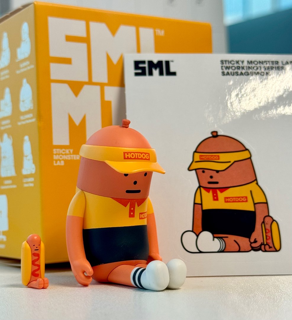 [ 包郵 ] SML 打工系列 熱狗 店員 模型 figure 玩具 | sticky monster Lab Pop mart 盲盒 公仔 ...