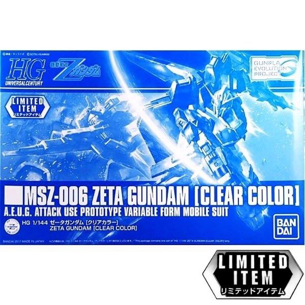 全新未砌 BANDAI 高達 GUNDAM 1/144 HG 模型 MSZ-006 Z GUNDAM Clear Color Z高達 彩透版, 興趣及遊戲, 玩具 & 遊戲類 - Carousell