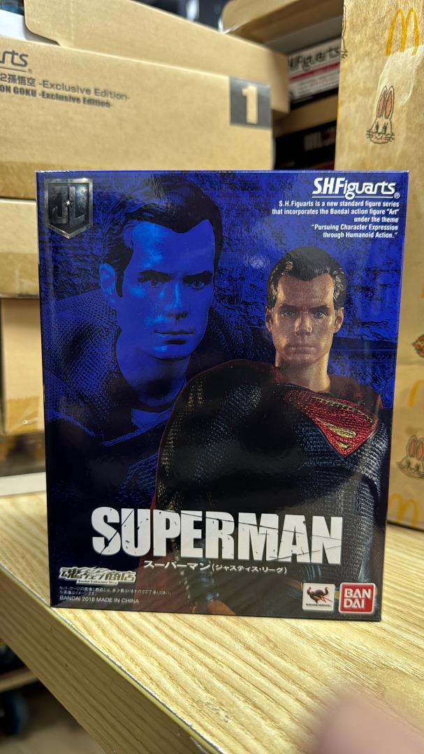 全新 Bandai S.H.Figuarts Shf Superman Justice League 超人 正義聯盟, 興趣及遊戲, 玩具 ...