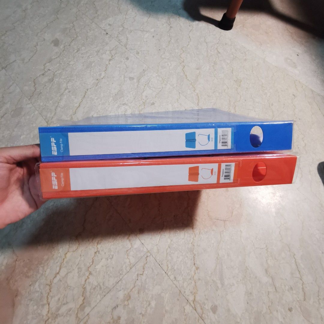 A4 Ring clamp file for school Blue and orange, Hobbies & Toys ...