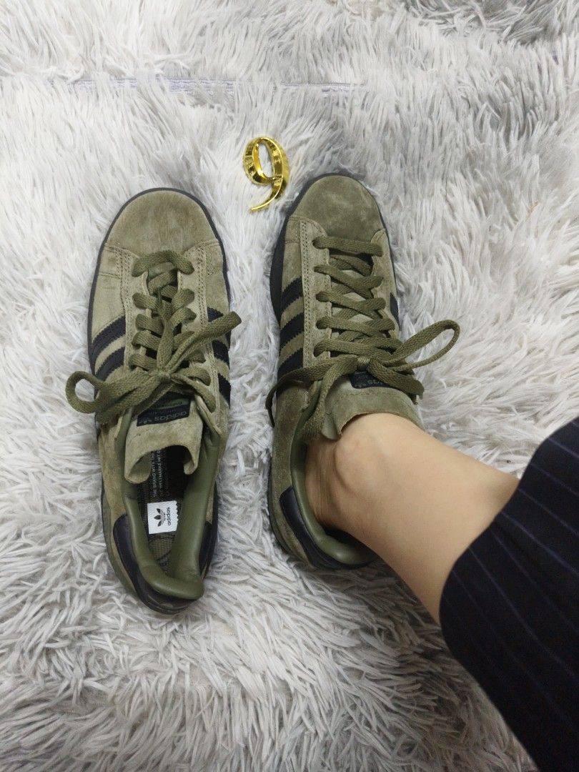 Adidas Army Green, Women's Fashion, Footwear, Sneakers on Carousell