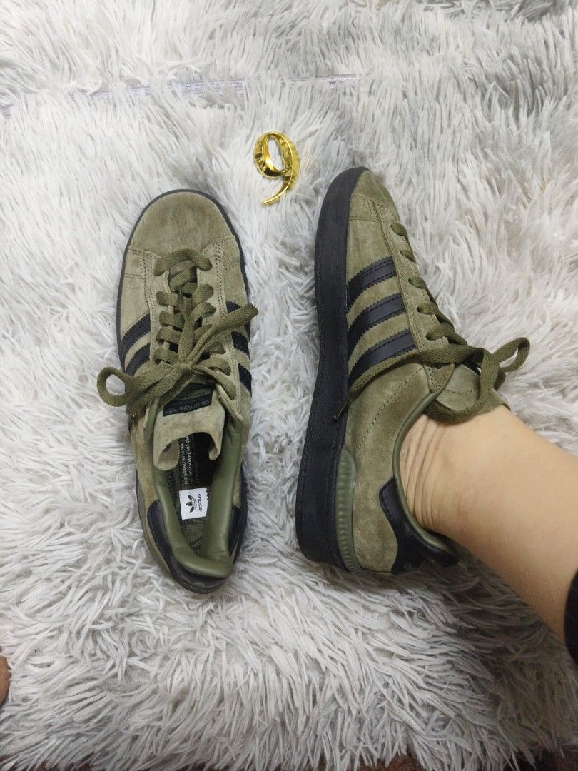 Adidas Army Green, Women's Fashion, Footwear, Sneakers on Carousell