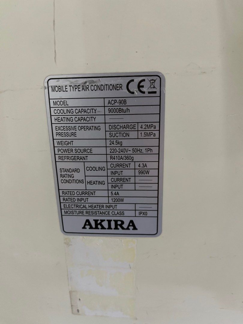 Akira Portable Aircon, TV & Home Appliances, Air Conditioners & Heating ...