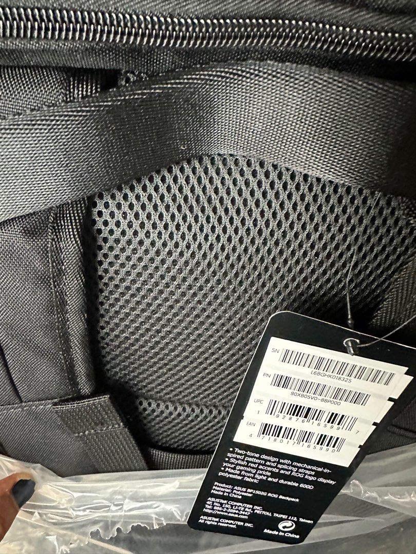 Asus ROG Backpack 15 inch, Computers & Tech, Parts & Accessories ...