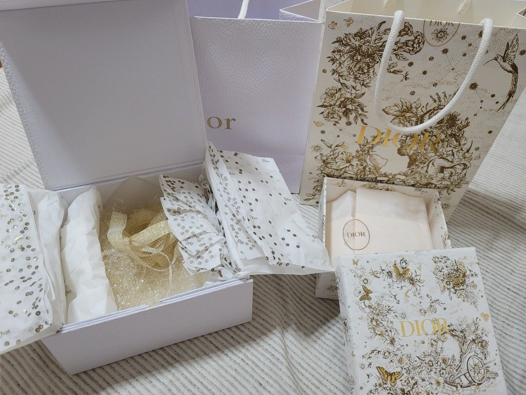 Authentic Dior boxes with paper bag, Women's Fashion, Jewelry ...