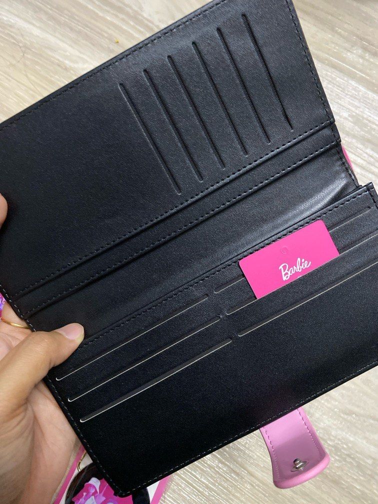 Barbie miniso wallet black limited, Women's Fashion, Bags & Wallets ...
