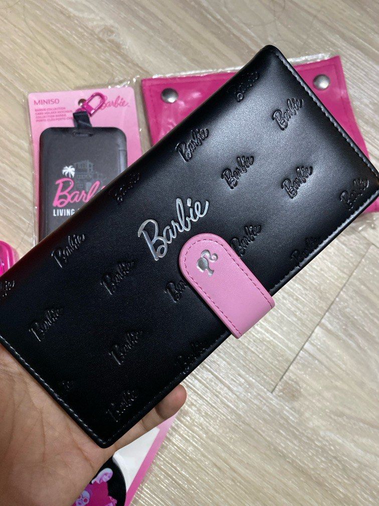 Barbie miniso wallet black limited, Women's Fashion, Bags & Wallets ...