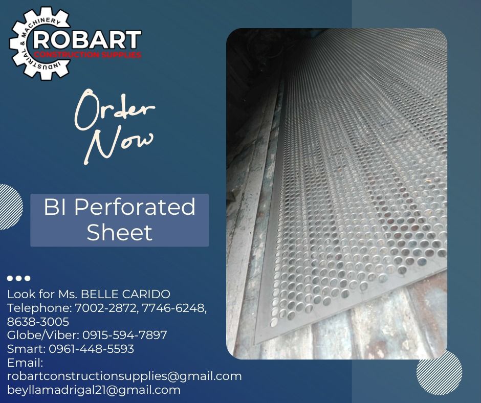 BI Perforated Sheet, Commercial & Industrial, Construction Tools ...