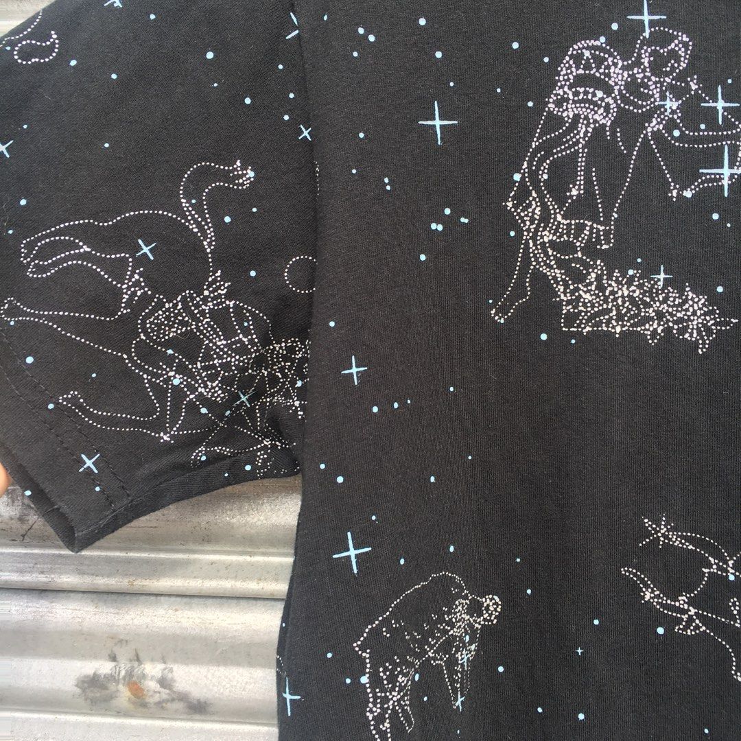 Zenaida Seva butuin constellation black zodiac sign graphic tee, Men's ...