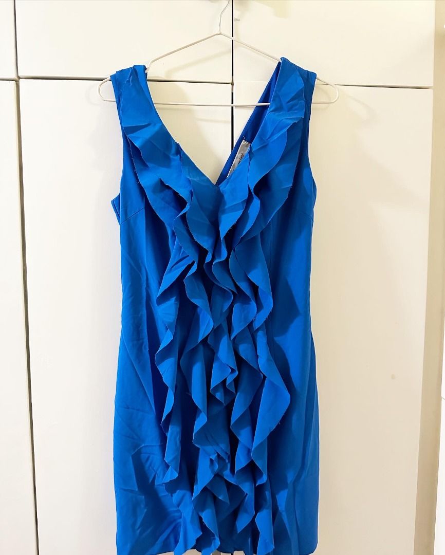 Blue Ruffles Sexy Dress, Women's Fashion, Dresses & Sets, Dresses on ...