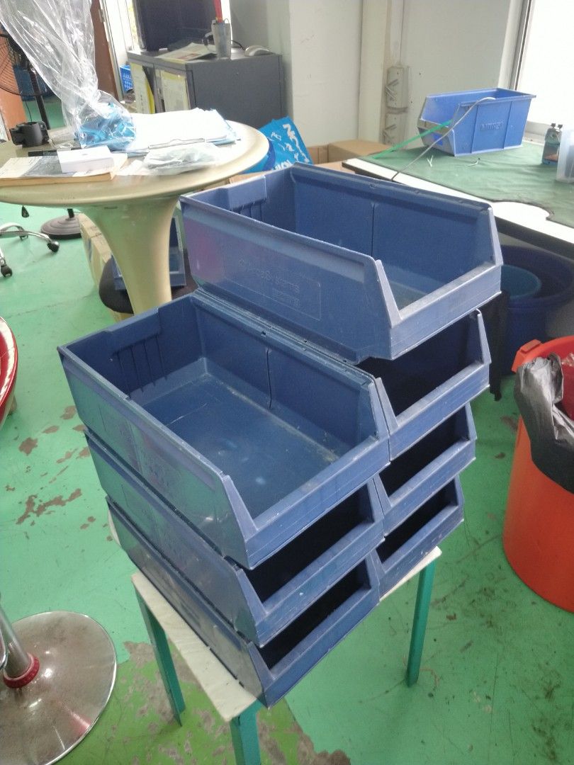 Blue Stackable Storage Boxes, Furniture & Home Living, Home Improvement ...