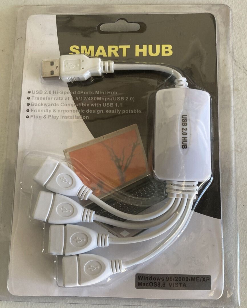 [BMC] Smart Hub USB 2.0 High Speed 4-Port Mini Hub, Computers & Tech ...