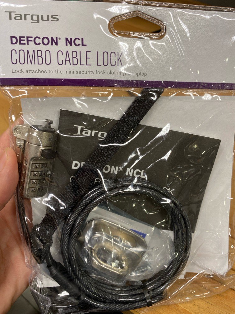 BNIB Targus laptop cable lock, Computers & Tech, Parts & Accessories ...