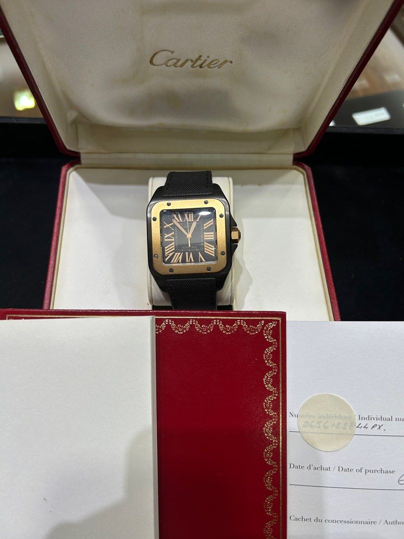 Cartier Santos 100 PVD Rose Gold/Steel W2020009, Luxury, Watches on ...