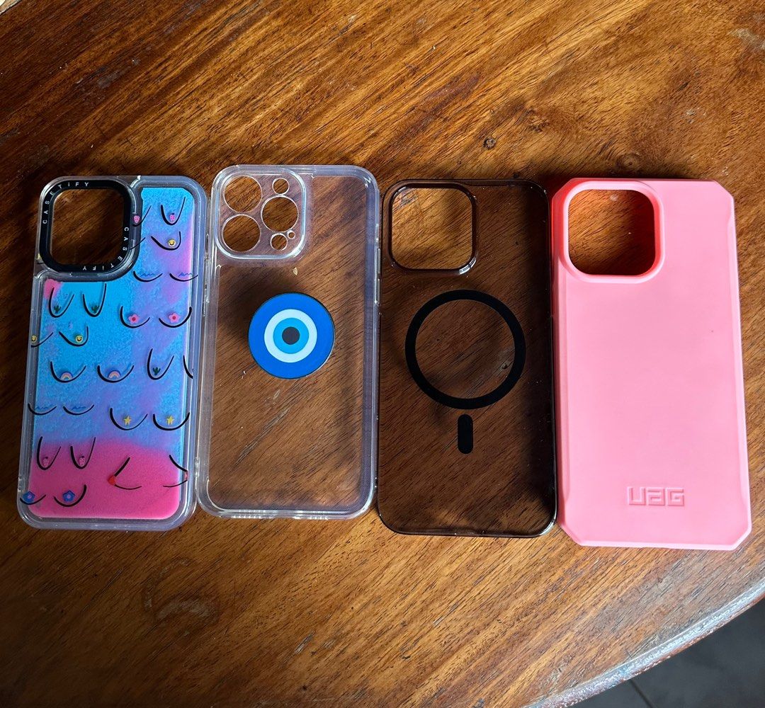 Casetify 14 pro max iface chest magsafe acrylic evil eye uag peach fuzz silicone case, Mobile ...