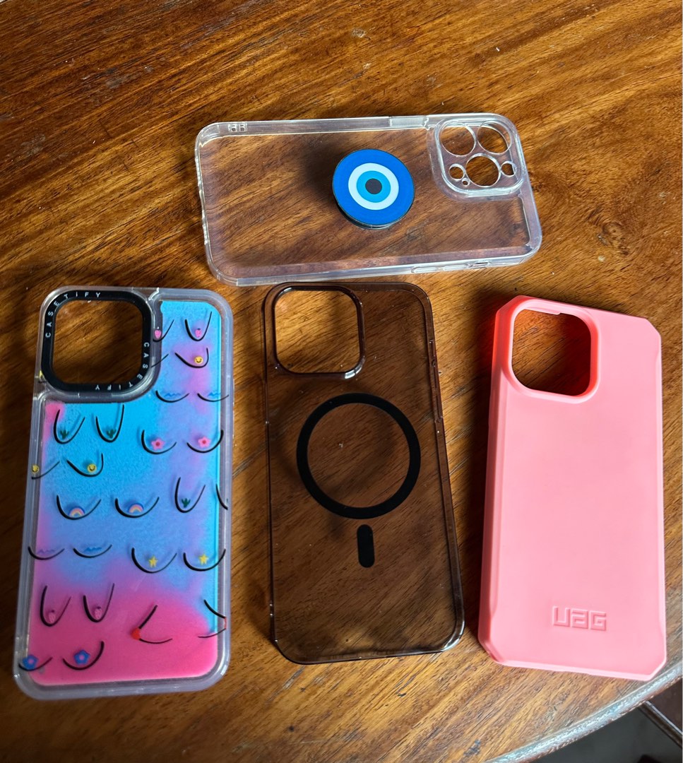 Casetify 14 pro max iface chest magsafe acrylic evil eye uag peach fuzz silicone case, Mobile ...