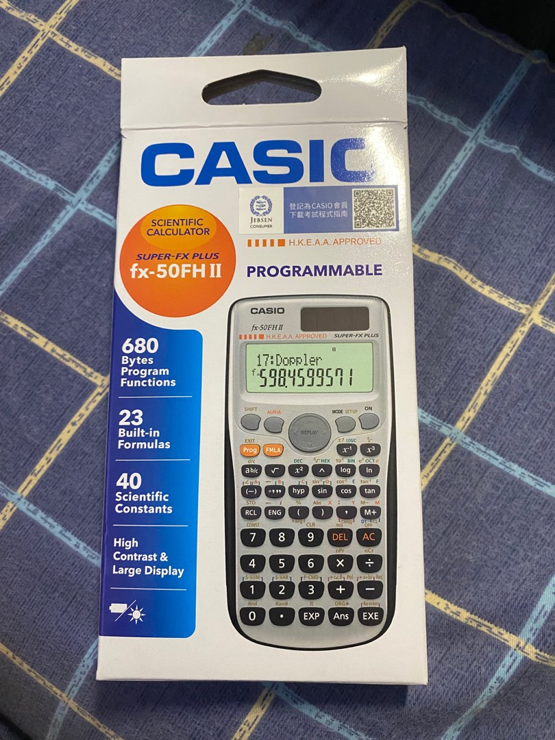 Casio fx-50FH II計數機/計算機, 興趣及遊戲, 手作＆自家設計, 文具 - Carousell