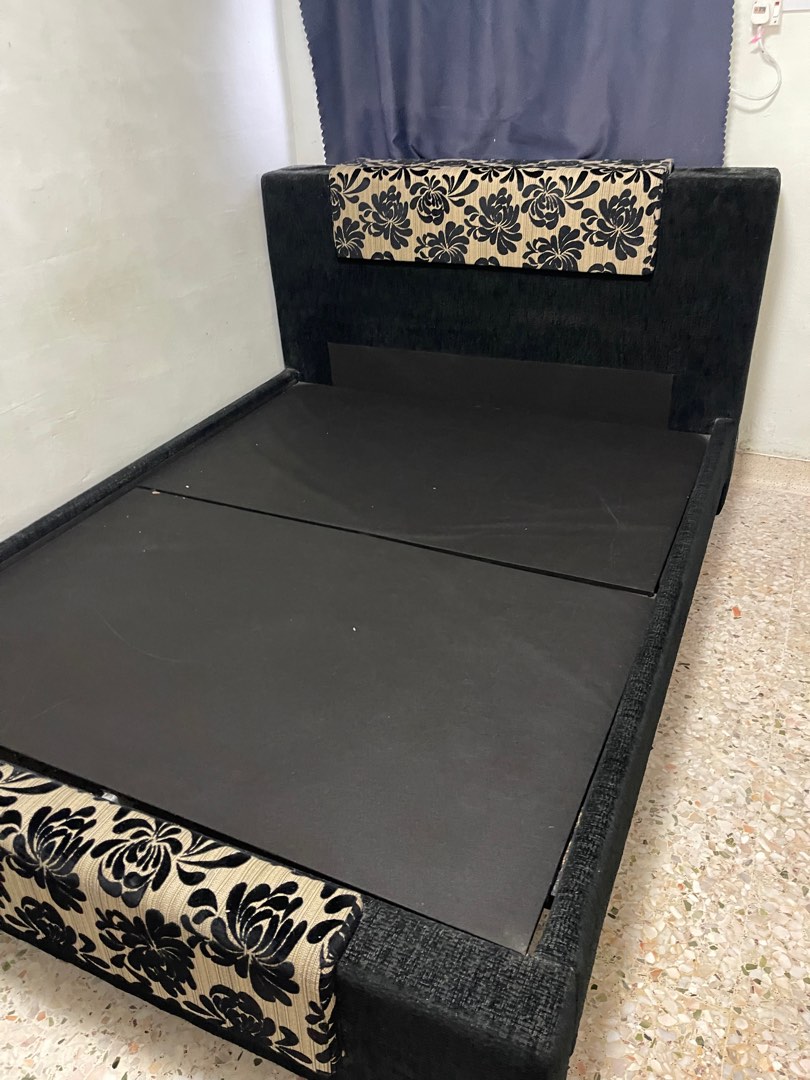 Cellini queen size bed frame, Furniture & Home Living, Furniture, Bed ...