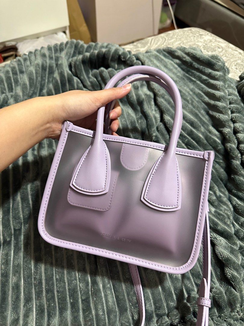 Charles & Keith PVC See Through Bag (Lilac / Puple), Women's Fashion ...