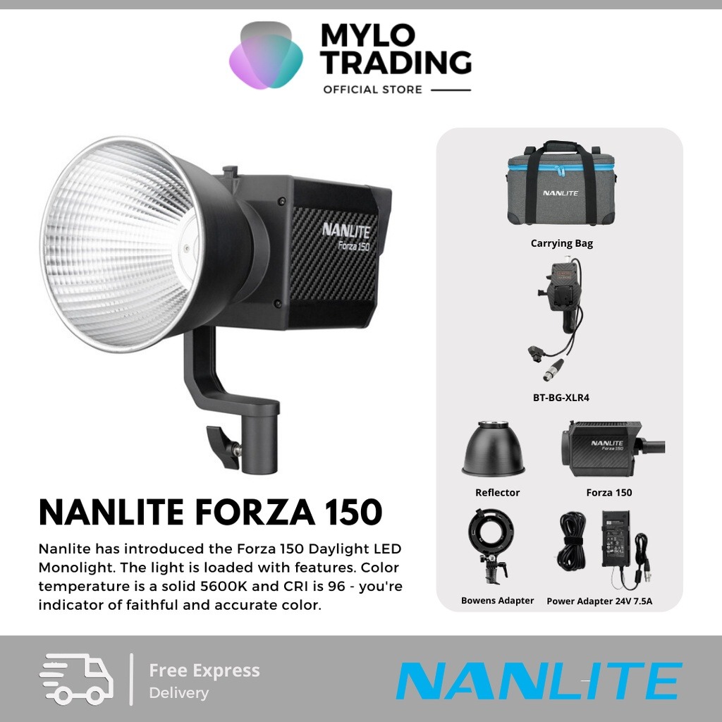 Nanlite Forza 150 Daylight LED Monolight Professional Photography ...