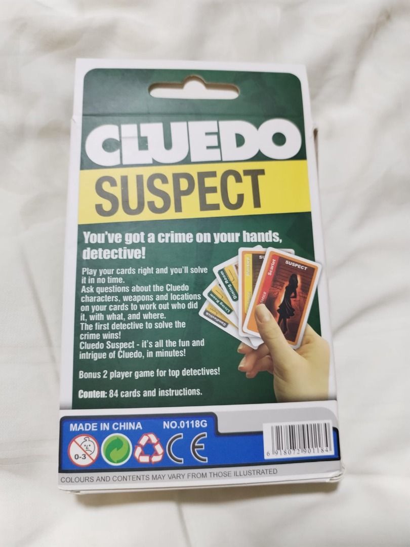 Cluedo Card Game, Hobbies & Toys, Toys & Games on Carousell