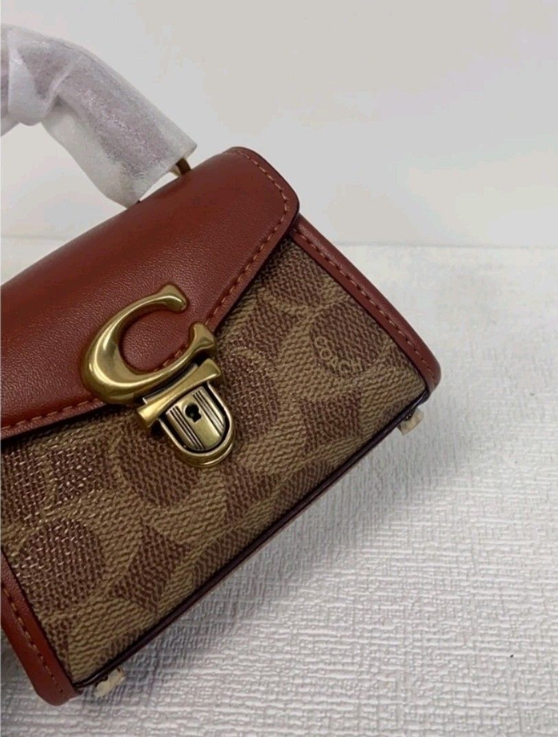 Coach Sammy Top Handle In Signature Canvas, Signature Leather (Women ...