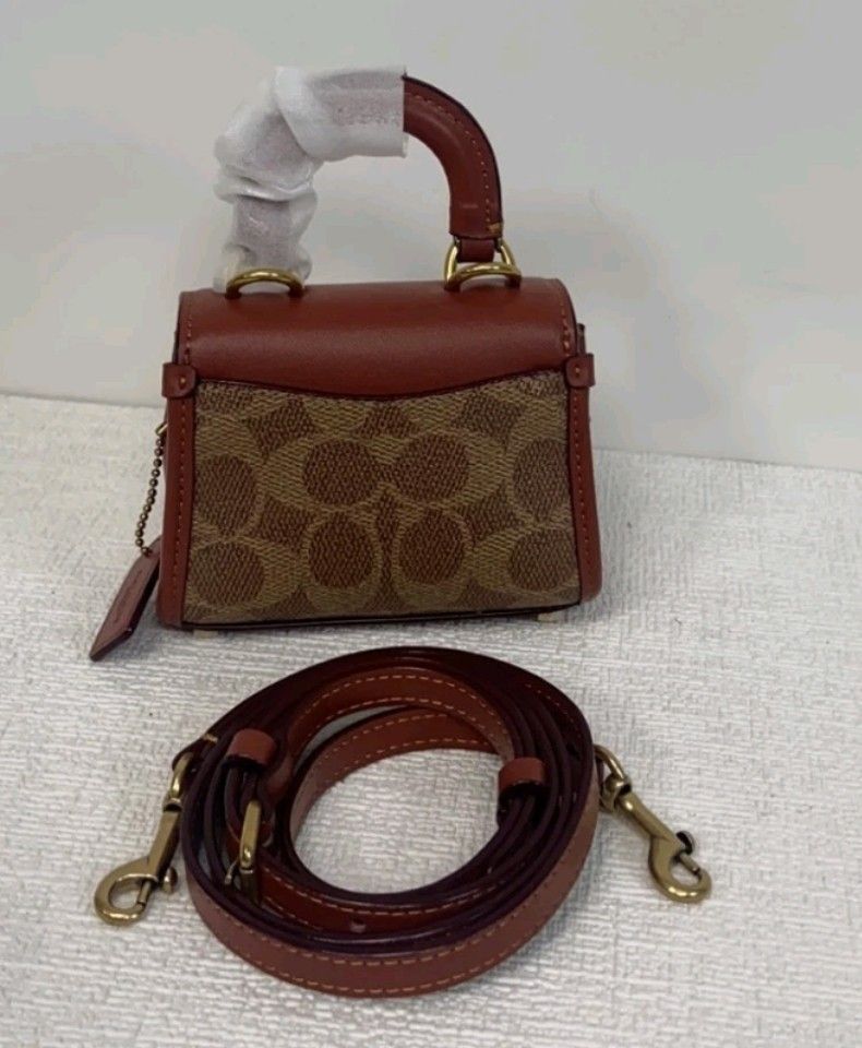 Coach Sammy Top Handle In Signature Canvas, Signature Leather (Women ...