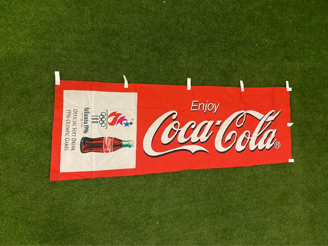 COCA COLA FLAG OLYMPIC EDITION 1996 (RARE ITEM), Hobbies & Toys ...