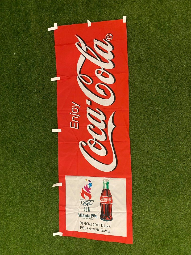 COCA COLA FLAG OLYMPIC EDITION 1996 (RARE ITEM), Hobbies & Toys ...
