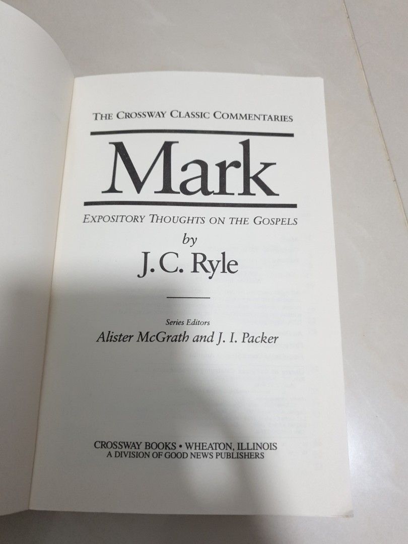Commentary on Mark by J.c.ryle, Hobbies & Toys, Books & Magazines ...