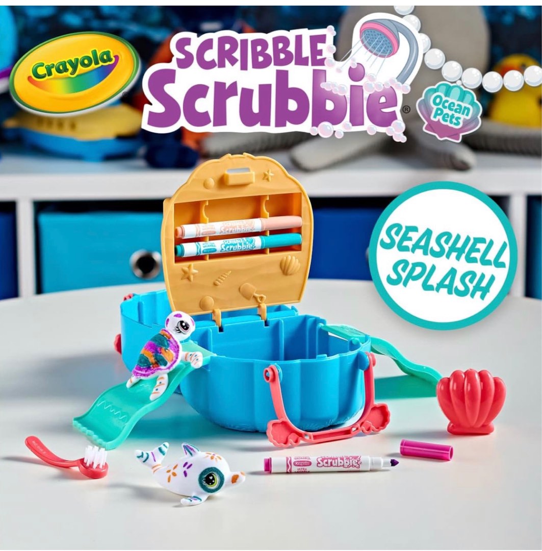 Crayola scribble scrubbie ocean animals seashell splach, Hobbies & Toys ...