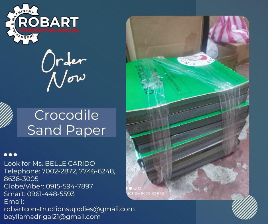Crocodile Sand Paper, Commercial & Industrial, Construction Tools ...