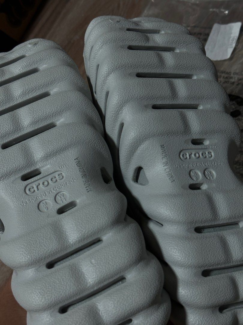 Crocs Echo Slide Elephant M9, Men's Fashion, Footwear, Slippers ...